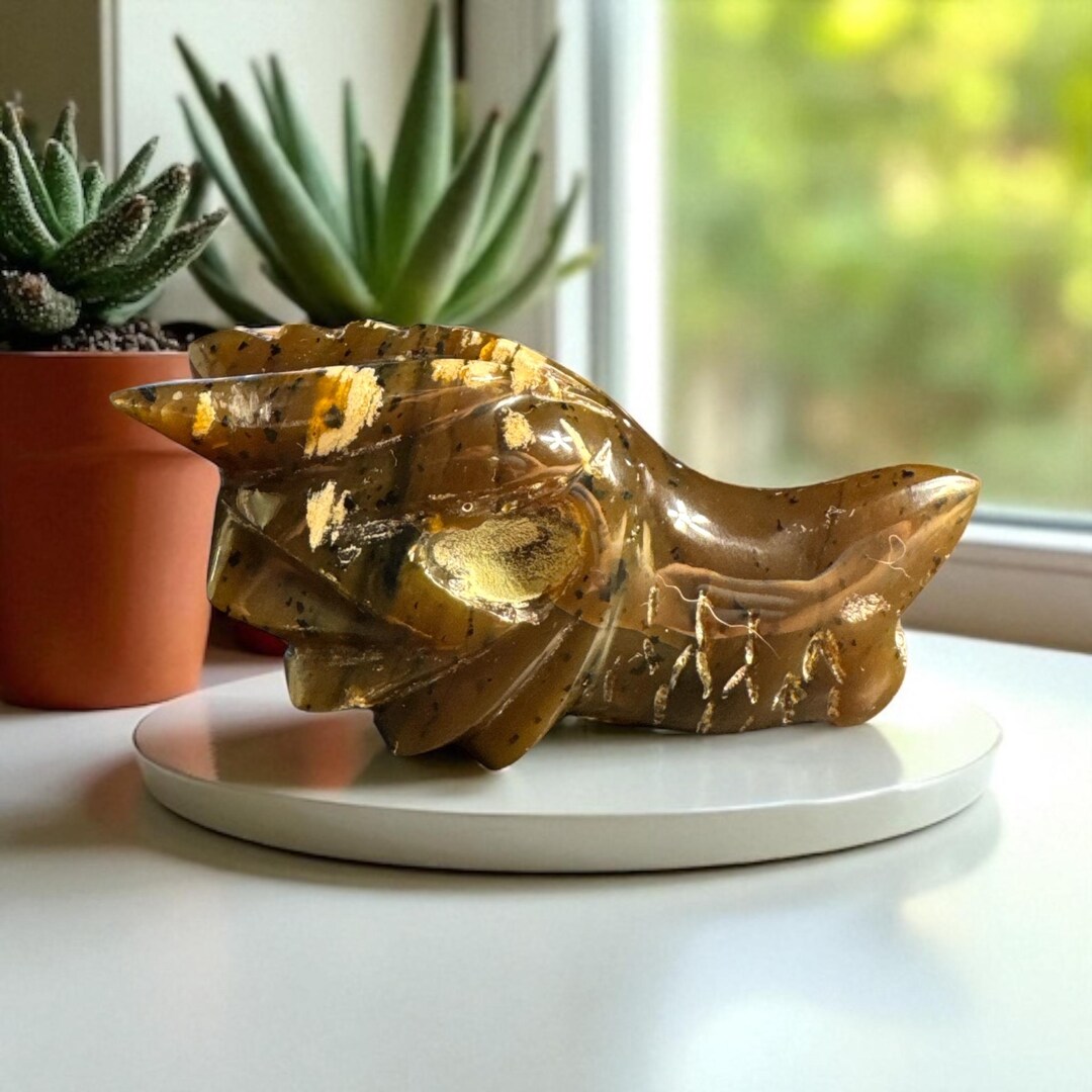 Dark Indonesian Amber Dragon Head Skull - Etsy