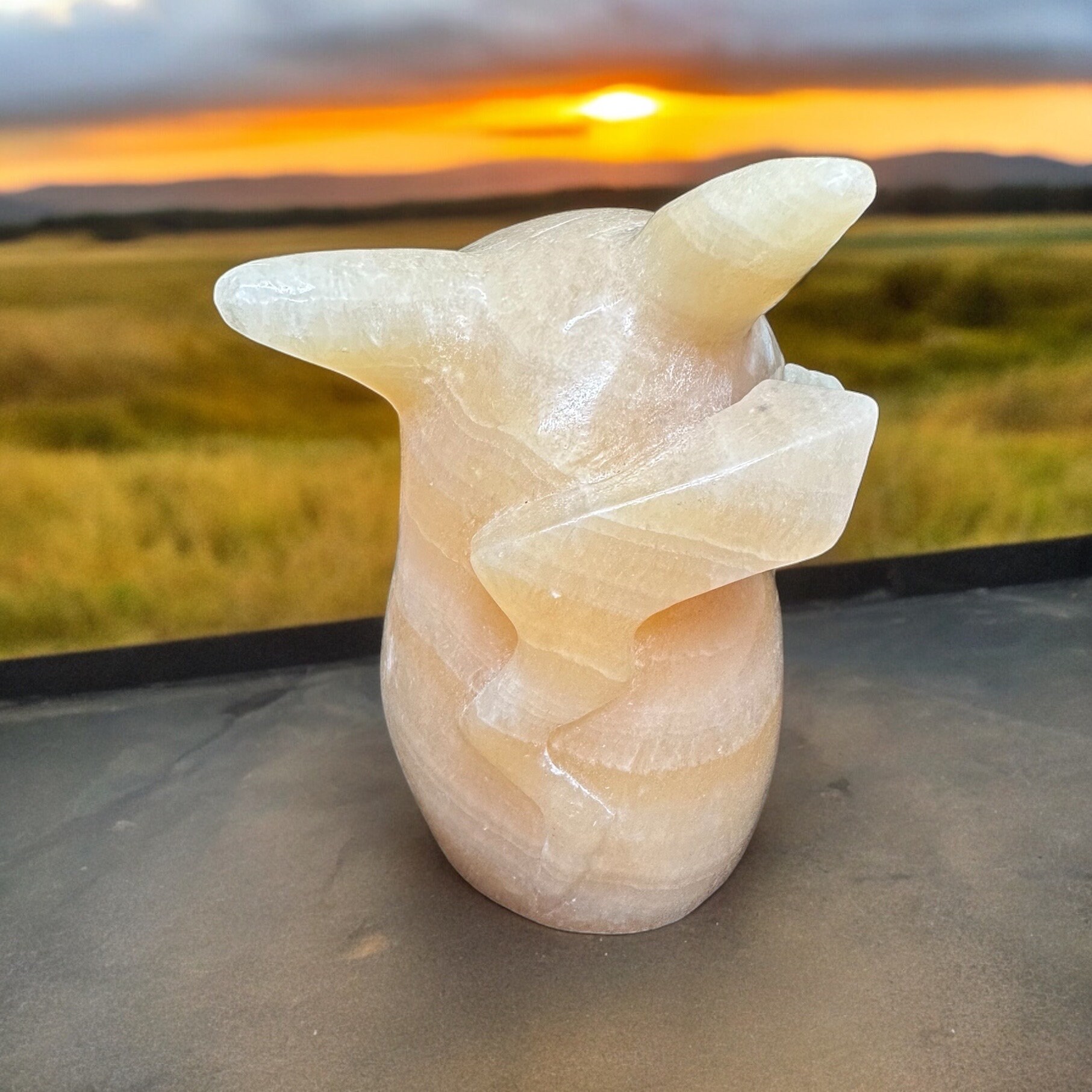 Pokémon Yellow Calcite Pikachu Statue Crystal Stone Figurine for ...