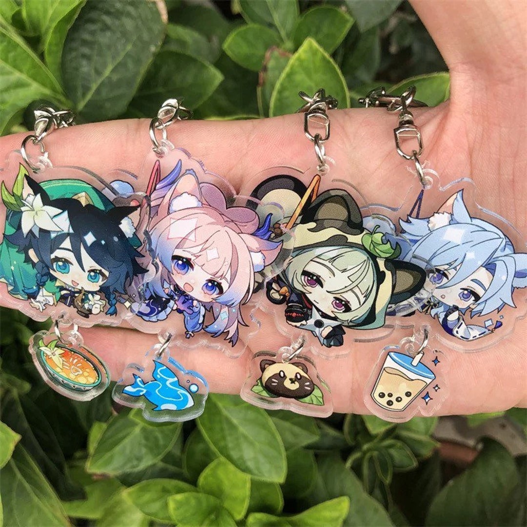 Game Anime Genshin Impact Keychain Childe Xiao Hu Tao Kazuha - Etsy ...