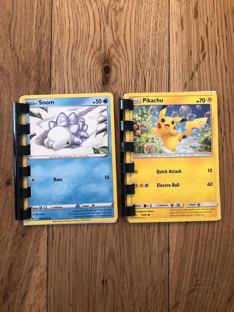 10 Pokémon Card Notebooks- Upcycled Pokémon Card Notebooks - Etsy