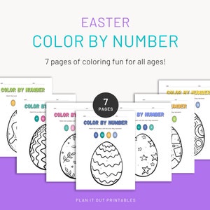 Easter Egg Color by Number | Color by Number | Activity for Kids ...