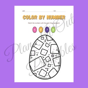 Easter Egg Color by Number | Color by Number | Activity for Kids ...