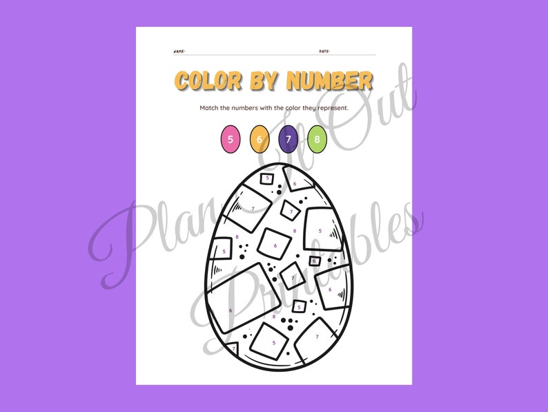 Easter Egg Color by Number | Color by Number | Activity for Kids ...