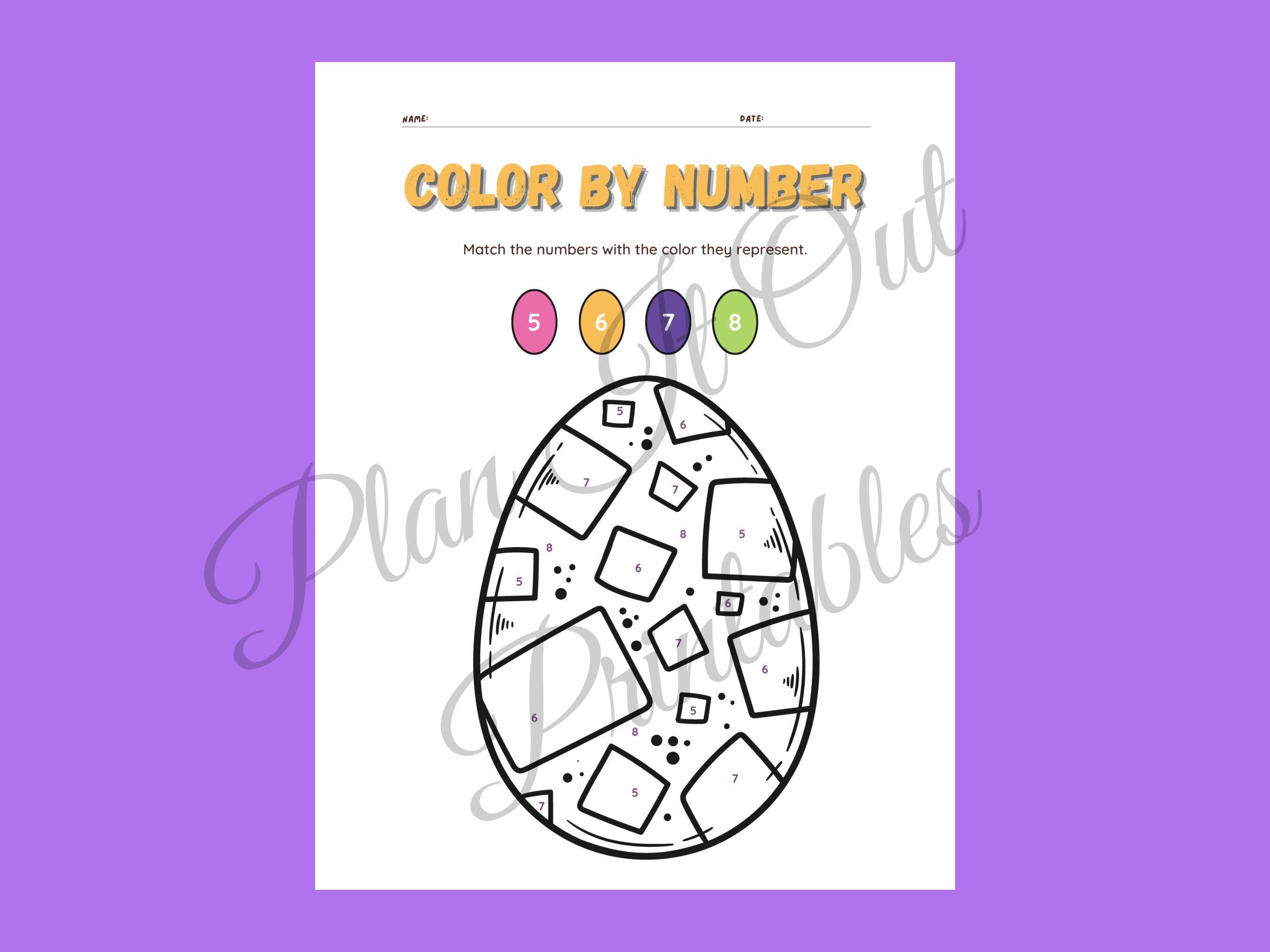 Easter Egg Color by Number | Color by Number | Activity for Kids ...