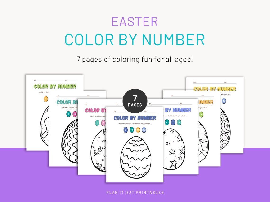 Easter Egg Color by Number | Color by Number | Activity for Kids ...
