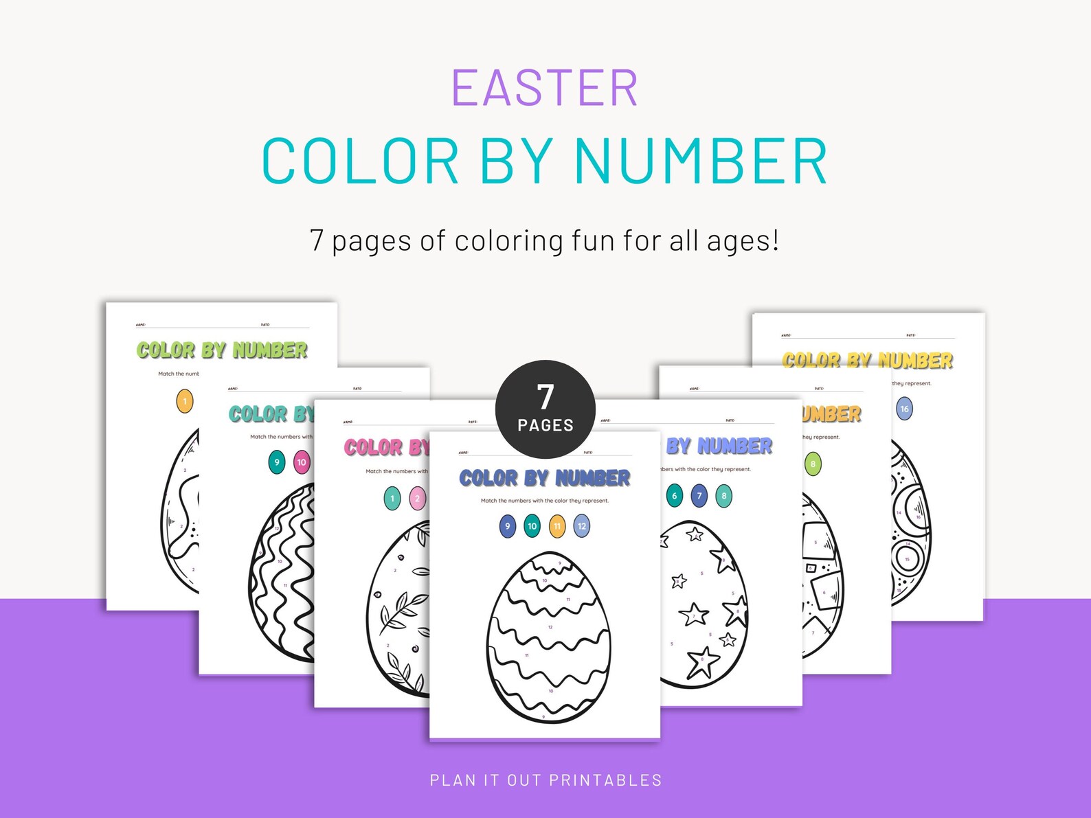 Easter Egg Color by Number | Color by Number | Activity for Kids ...