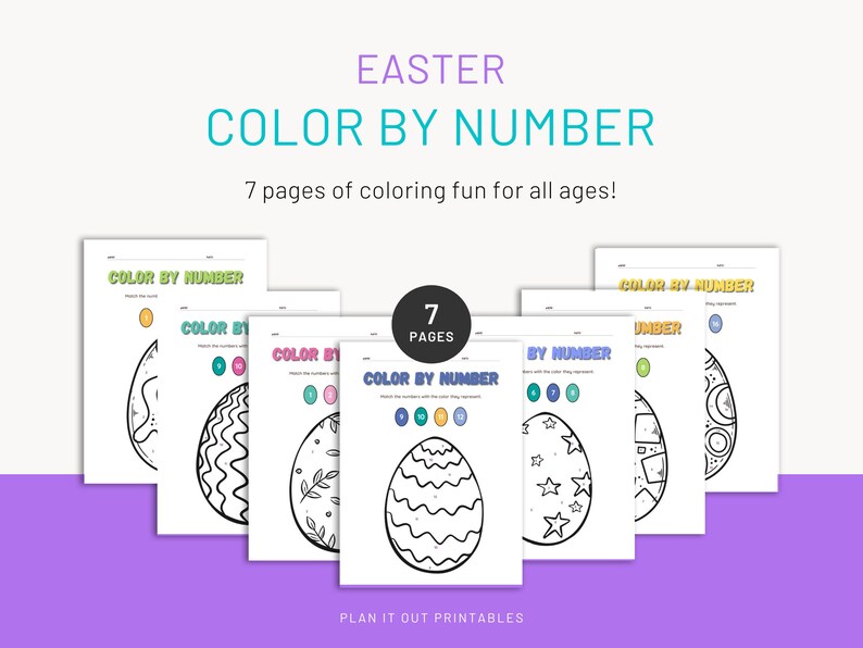 Easter Egg Color by Number | Color by Number | Activity for Kids ...