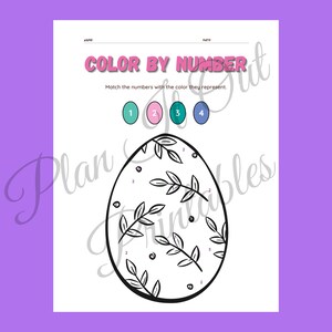 Easter Egg Color by Number | Color by Number | Activity for Kids ...