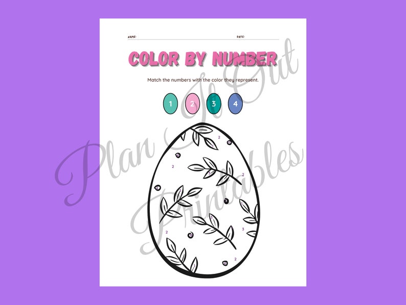 Easter Egg Color by Number | Color by Number | Activity for Kids ...