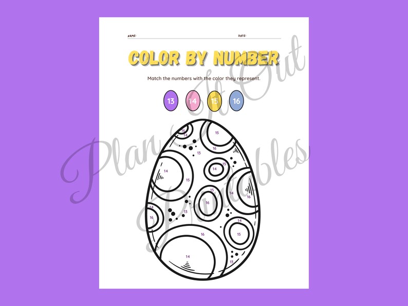 Easter Egg Color by Number | Color by Number | Activity for Kids ...