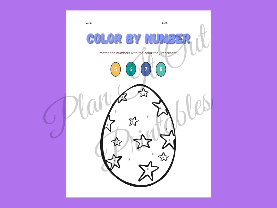 Easter Egg Color by Number | Color by Number | Activity for Kids ...