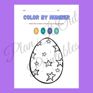 Easter Egg Color by Number | Color by Number | Activity for Kids ...