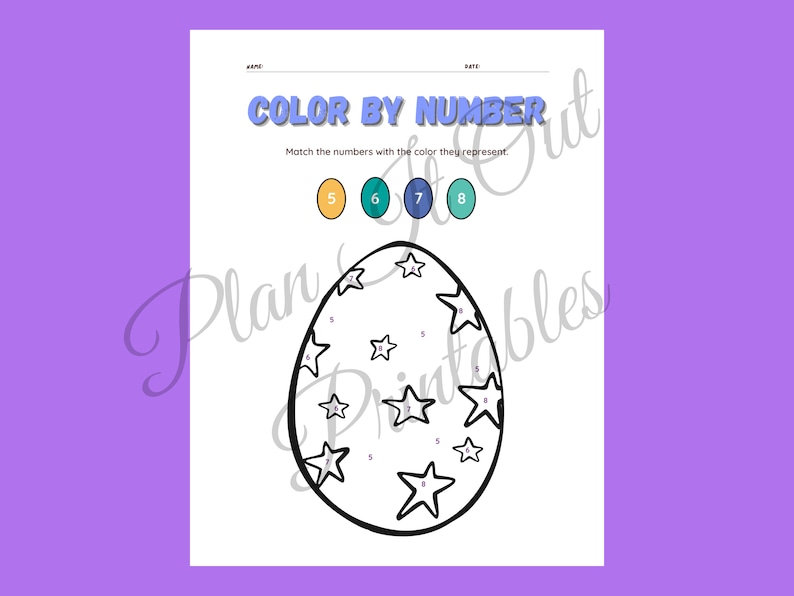 Easter Egg Color by Number | Color by Number | Activity for Kids ...