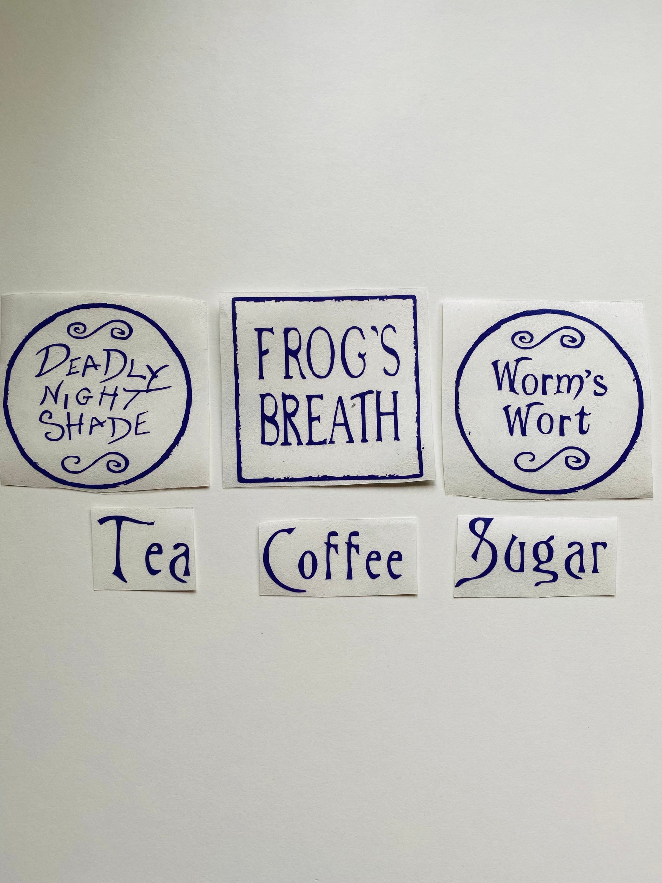 Deadly Nightshade, Frogs Breath and Worms Wort Decals. - Etsy UK