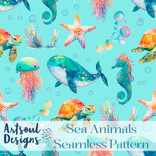 Sea Animal Pattern - Etsy