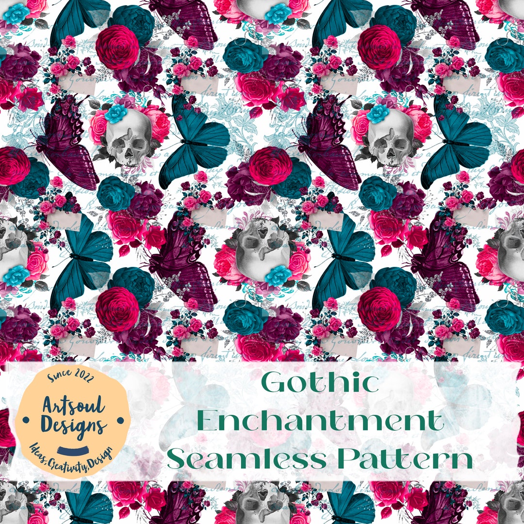 Gothic Enchantment Repeating Seamless Pattern Design,tiling Designs ...