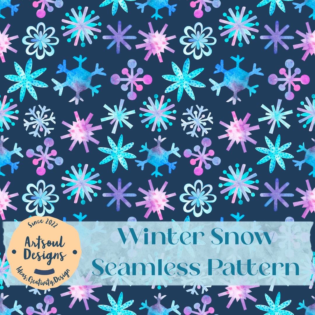Winter Snow Repeating Seamless Pattern Design,tiling Design,digital ...