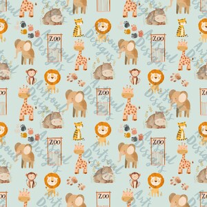 Seamless Zoo Animals Pattern for Nursery Decor & Apparel - Etsy