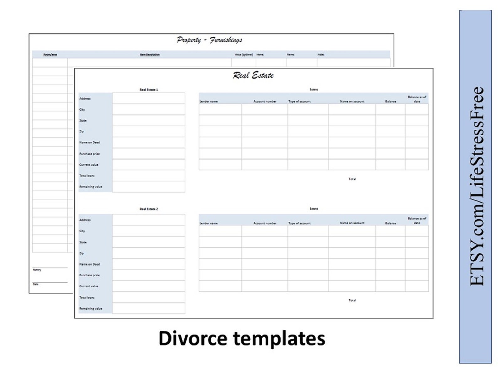 Divorce Planner, Divorce Spreadsheet, Custody Calendar, Child Custody ...