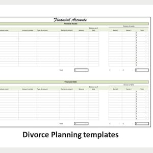Divorce Planner, Divorce Spreadsheet, Custody Calendar, Child Custody ...