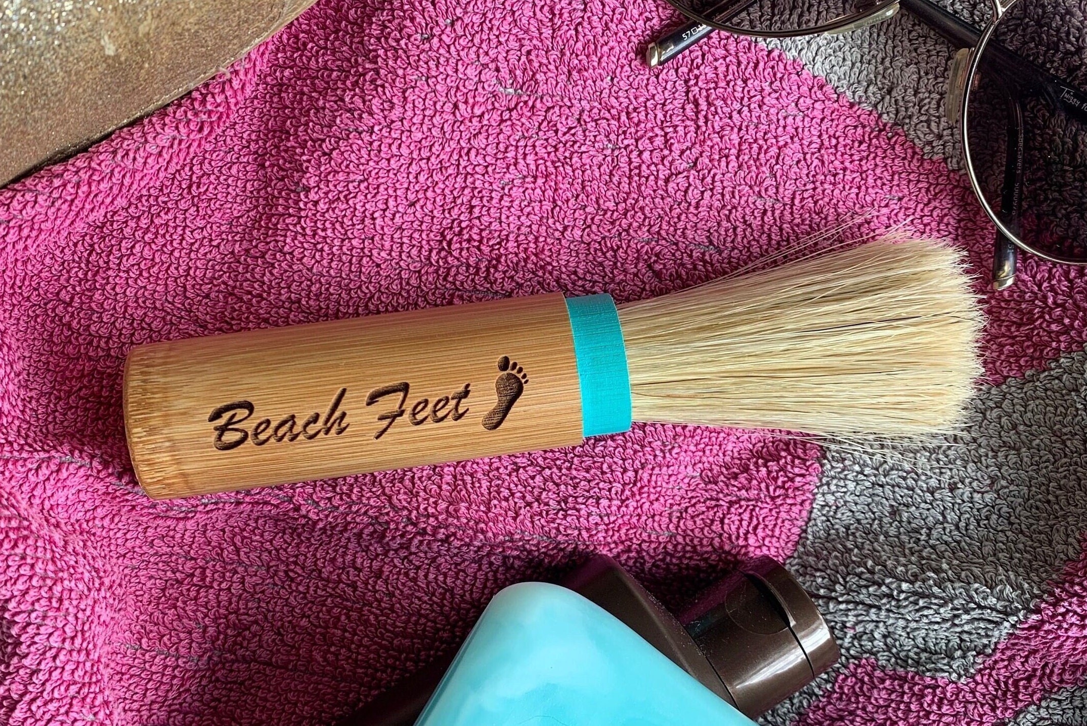 Beach Feet Beach Brush Sand Remover. the Must Have Bamboo - Etsy