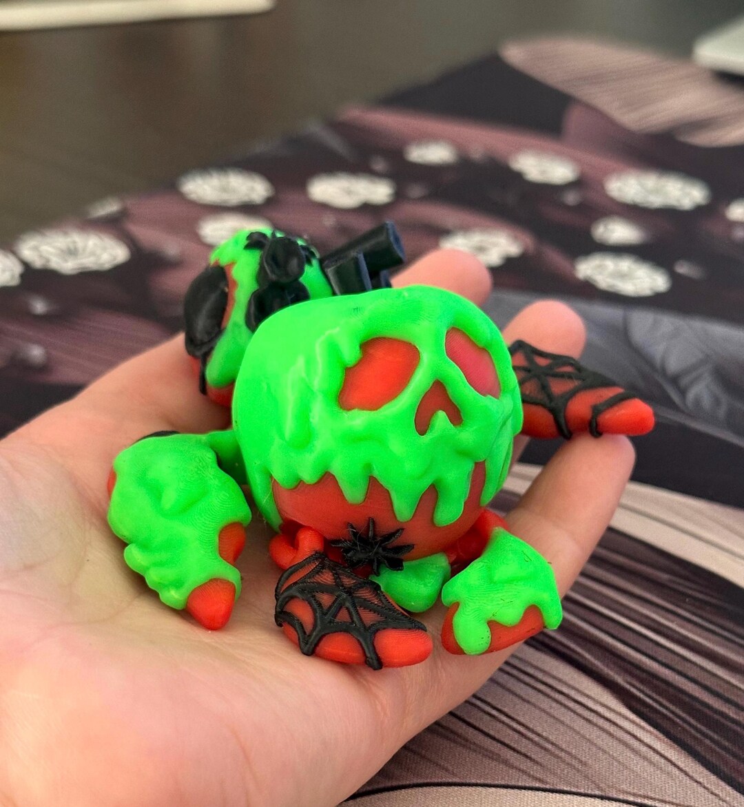 3D Printed | Apple Poison Turtle Figurine, Fidget Desk Pet - Etsy