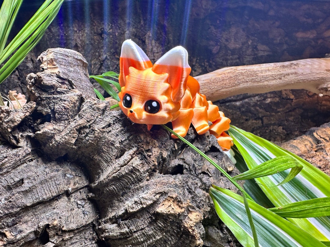 Cute Fox Flexi Fidget Figurine, Baby Fox, Desk Pet, Great Gift for Fox ...