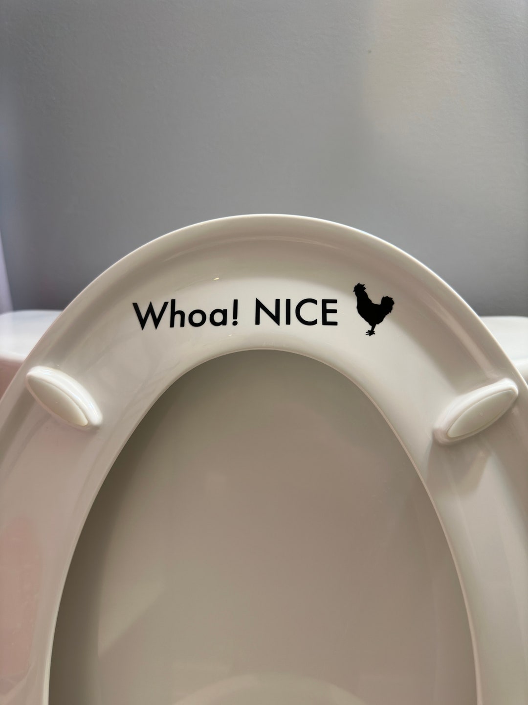Whoa Nice Rooster Decal, Adult Humor, Dirty Joke, Toilet Seat Decal ...