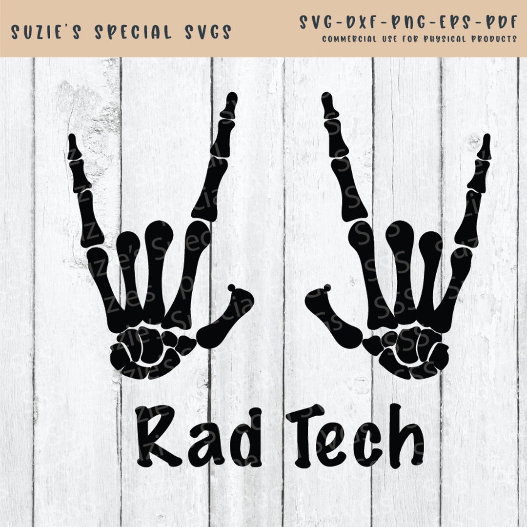 Rad Tech Skeleton Hands Svg-radiology SVG- Rad Tech - Etsy