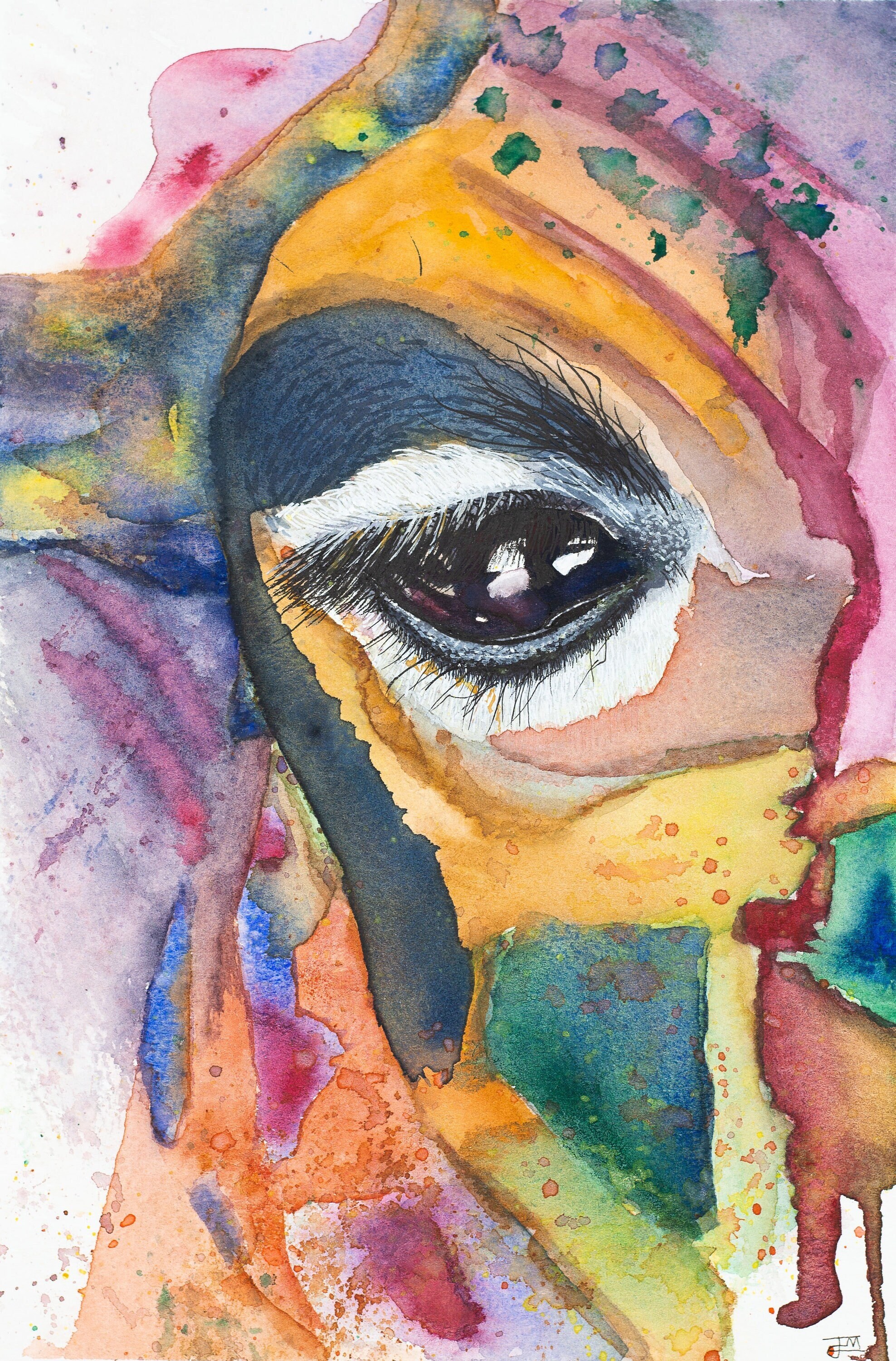 Giraffe Eyes Drawing