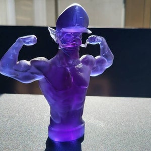 Resin Buff Waluigi Bust 3D Printed Figure - Etsy