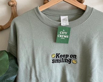 Keep Smiling Sweatshirt - Etsy