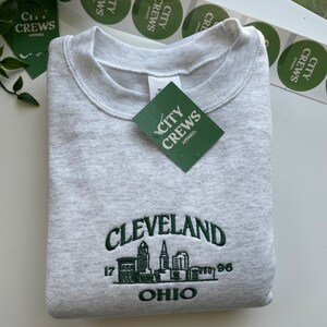 Cleveland Embroidered Crewneck, Cleveland Ohio Sweatshirt, Ohio ...