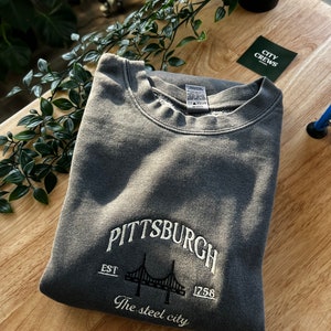 Pittsburgh Embroidered Sweatshirt, Steel City Embroidered Sweatshirt ...