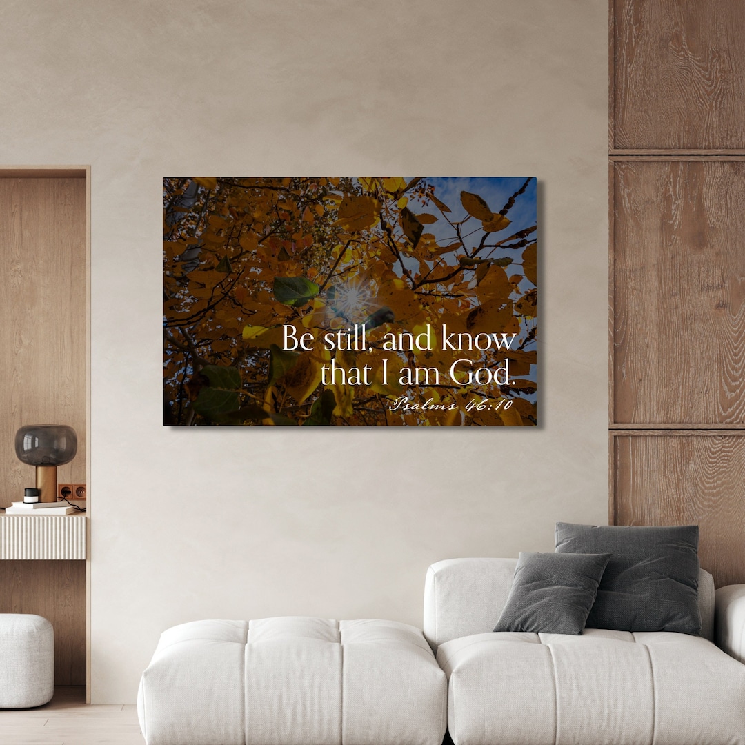 Psalms 46:10 Fall Foliage Starburst Fine Art Print, Canvas Print, Metal ...