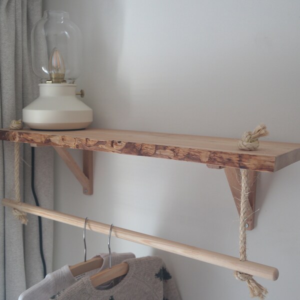 Natural Wood Shelf - Etsy