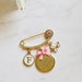 Pink Customized Baby Pin With Bead Name - Etsy