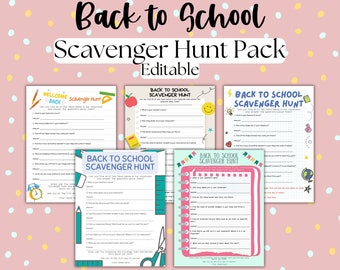 Meet the Teacher Night and Open House Scavenger Hunt - Editable - Etsy