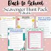 Back to School Night Scavenger Hunt | Meet the Teacher Scavenger Hunt ...