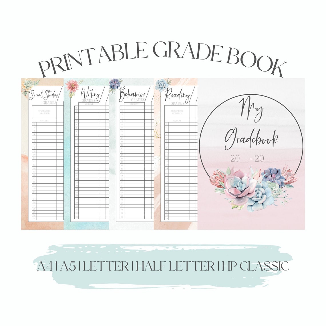 Teacher Gradebook|gradebook|teacher Planner|teacher Planner Pages ...