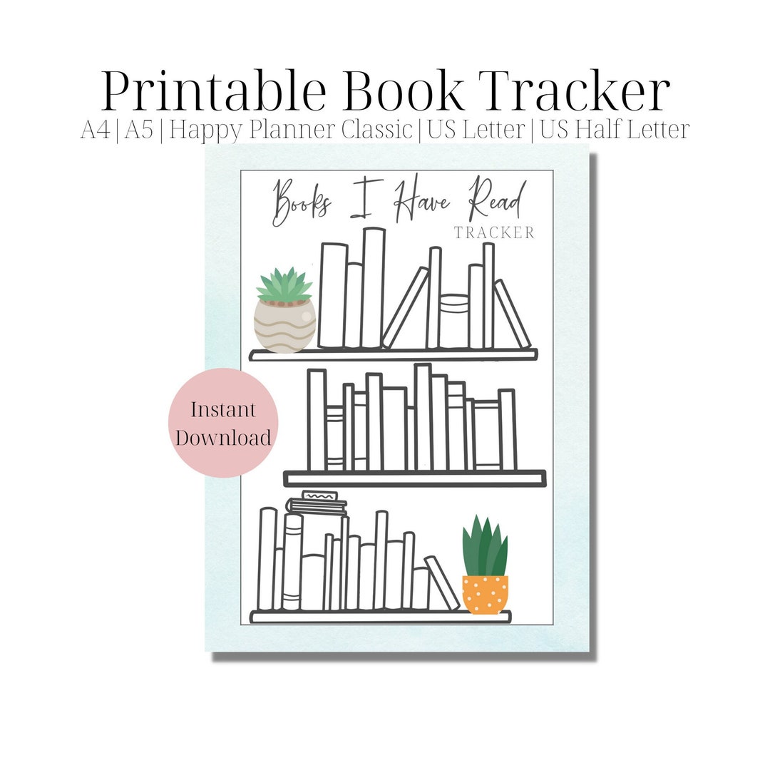 Book Tracker|printable Book Tracker|reading Challenge|book Lover ...