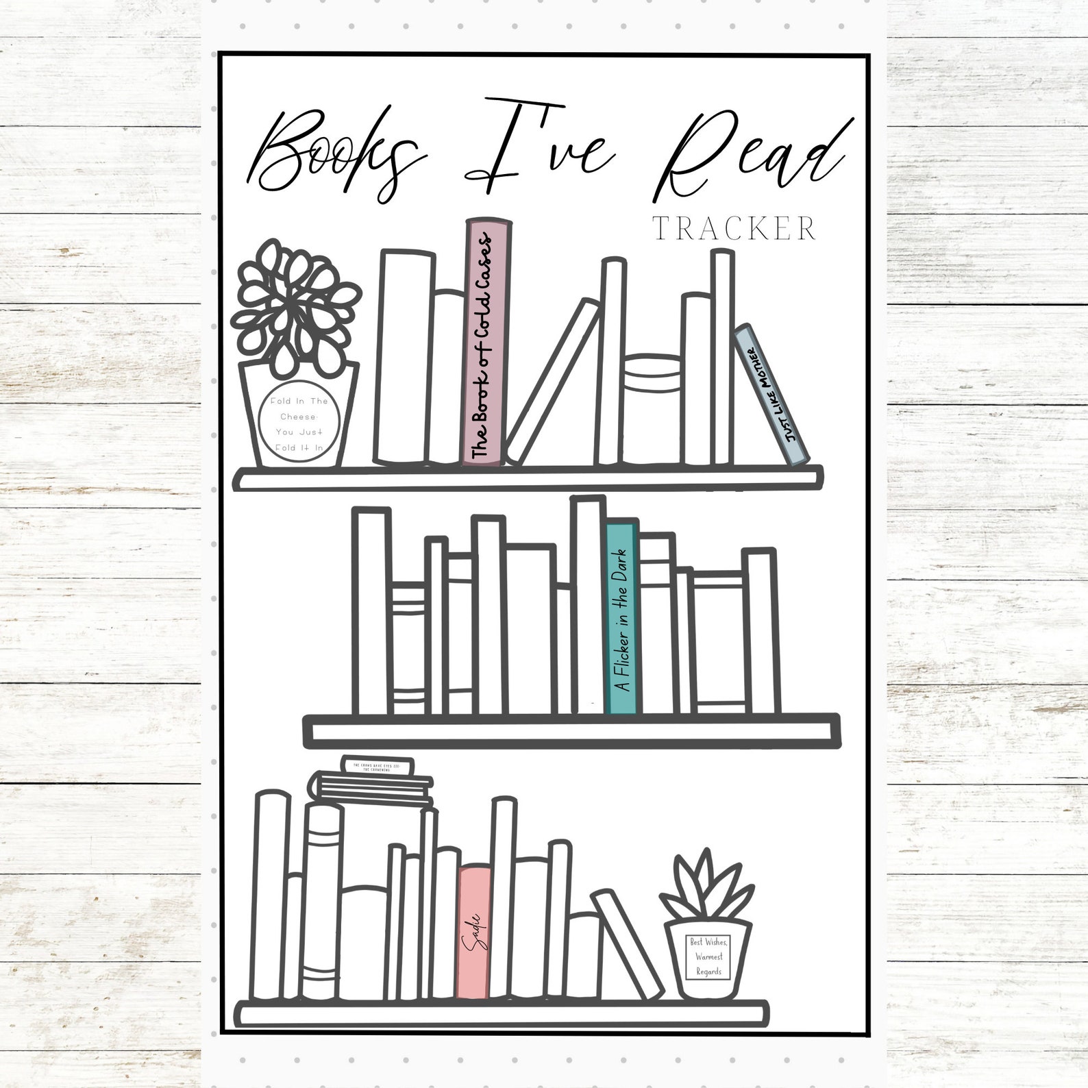 Book Trackerprintable Book Trackerschitts Creekew Davidprintable ...