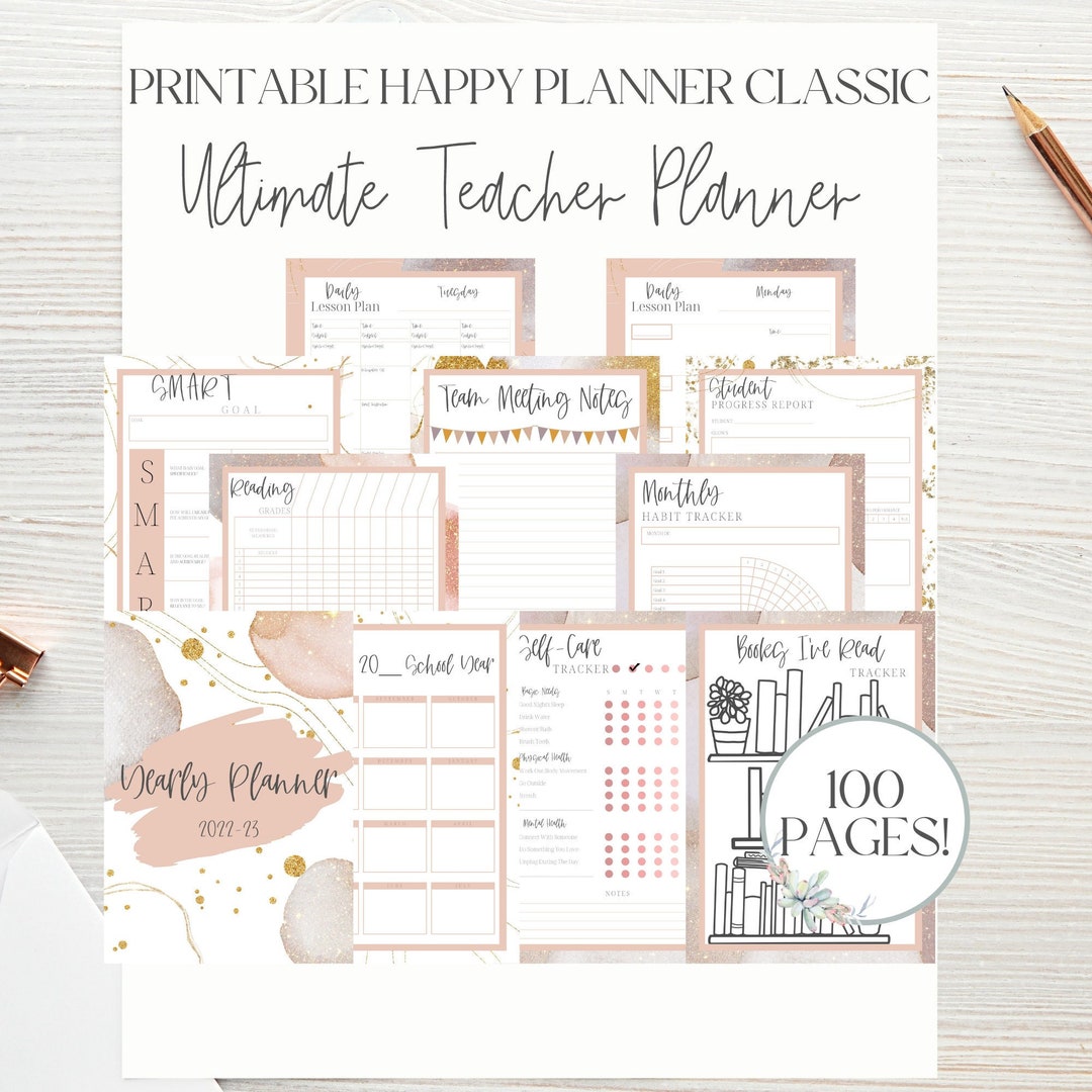Printable Teacher Planner|teacher Planner Pages|lesson Planner|daily ...