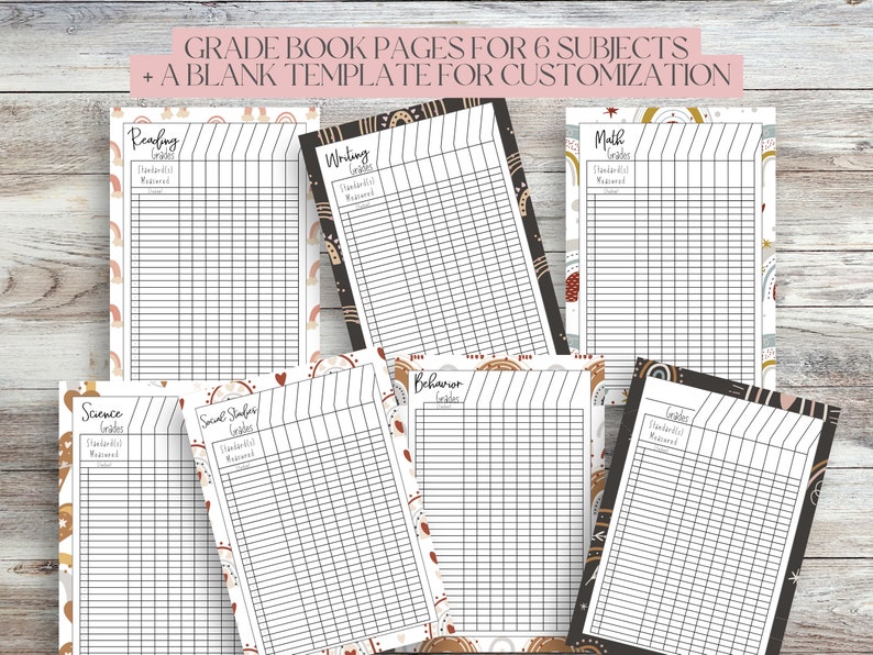 Boho Gradebook|teacher Gradebook|boho Teacher Planner|teacher Planner ...