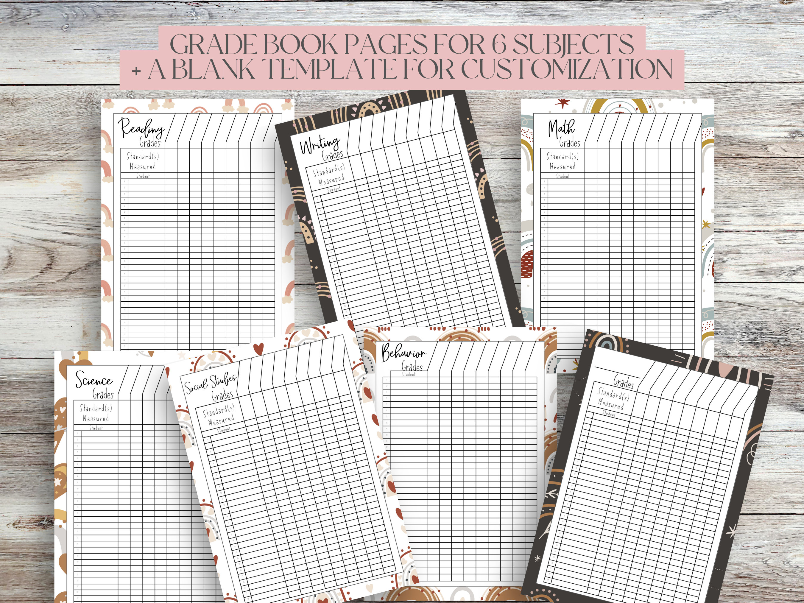 Boho Gradebook|teacher Gradebook|boho Teacher Planner|teacher Planner ...