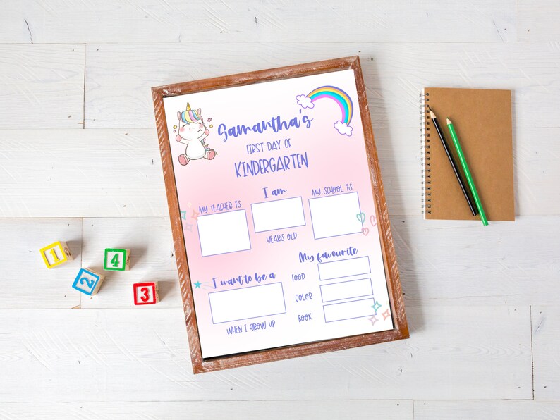 Unicorn First Day of School Sign|first Day of School Sign Instant ...