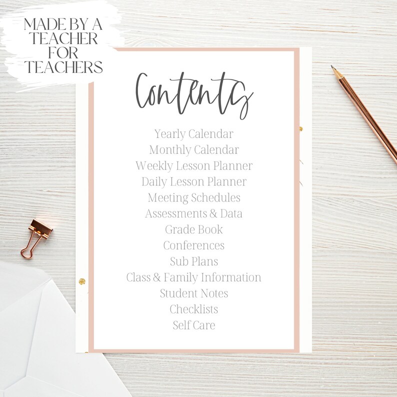 Printable Teacher Planner|teacher Planner Pages|lesson Planner|daily ...