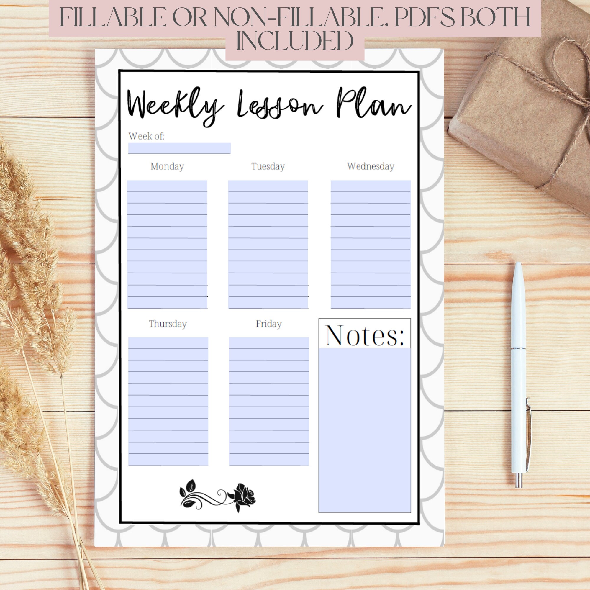 Teacher Planner|lesson Plan Printable|teacher Planner Pages|homeschool ...