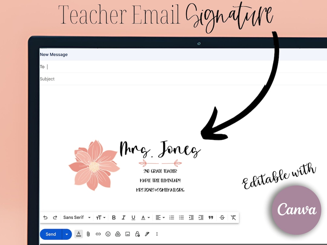 Teacher Email Signature|email Signature Template|email Sign off ...