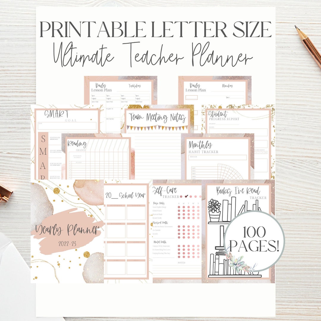 Printable Teacher Planner|teacher Planner Pages|lesson Planner|daily ...